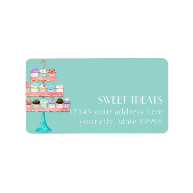 Cupcake Dessert Baking Bakery Business Package Label | Zazzle
