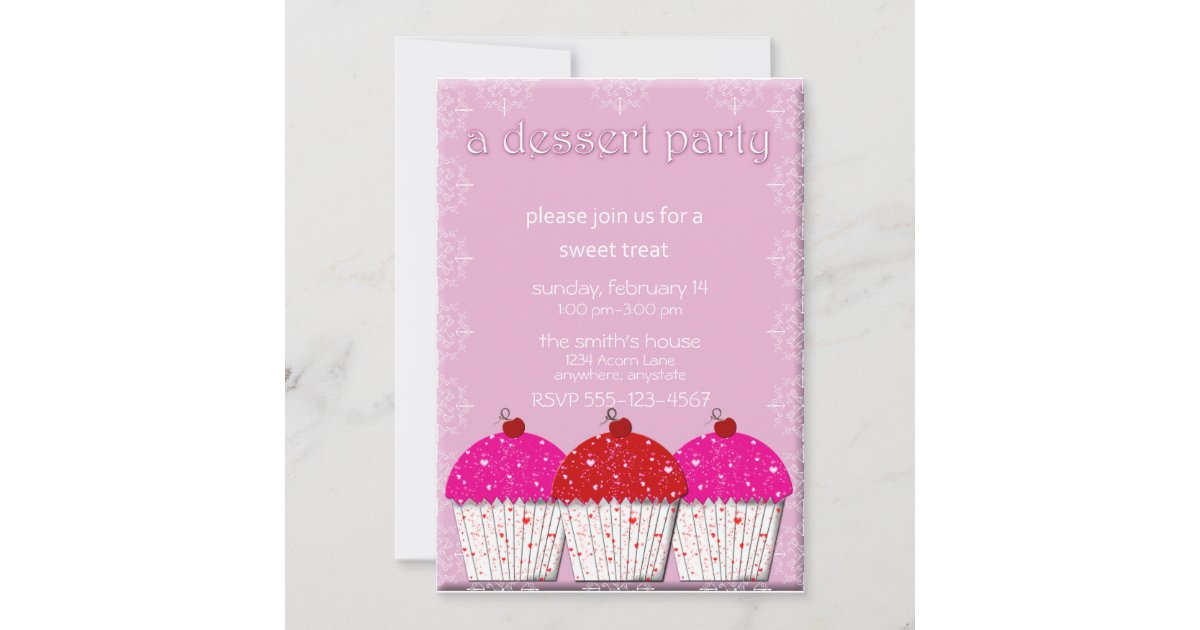 Cupcake Dessert Party Invitation | Zazzle