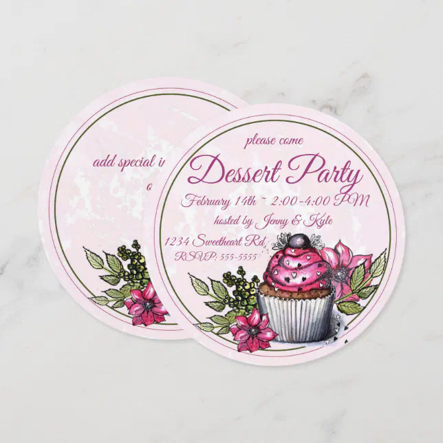 Cupcake Dessert Party Invitation | Zazzle