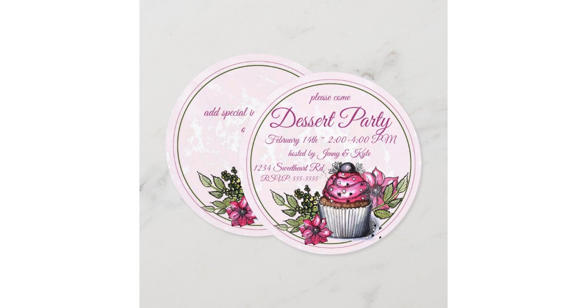 Cupcake Dessert Party Invitation | Zazzle
