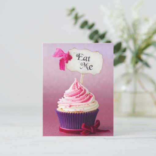 Cupcake - Eat Me Postcard | Zazzle