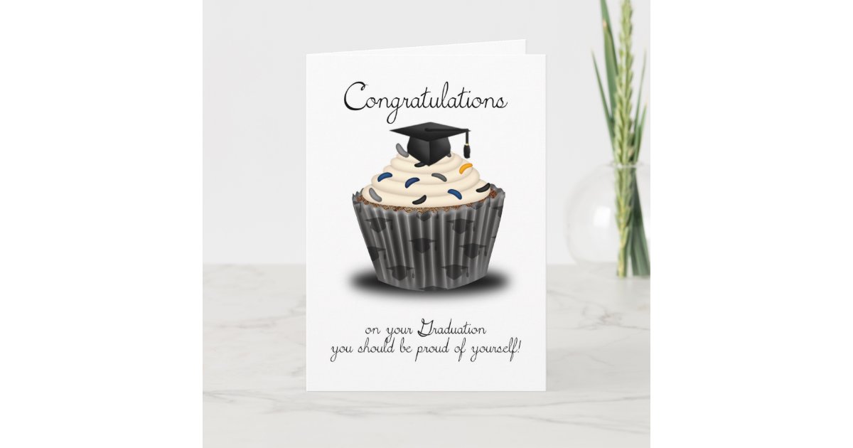 Cupcake Graduation Congratulations Card | Zazzle