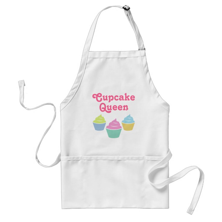 Cupcake queen | Cute baking apron for women | Zazzle