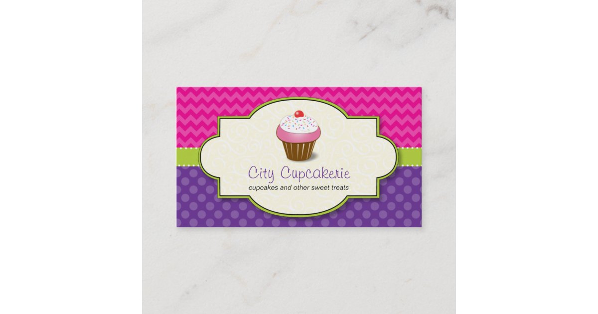 Cupcake Shop Business Card | Zazzle