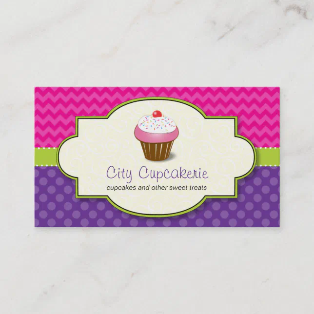 Cupcake Shop Business Card | Zazzle