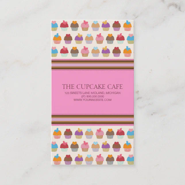 Cupcake Shop or Bakery Business Cards | Zazzle