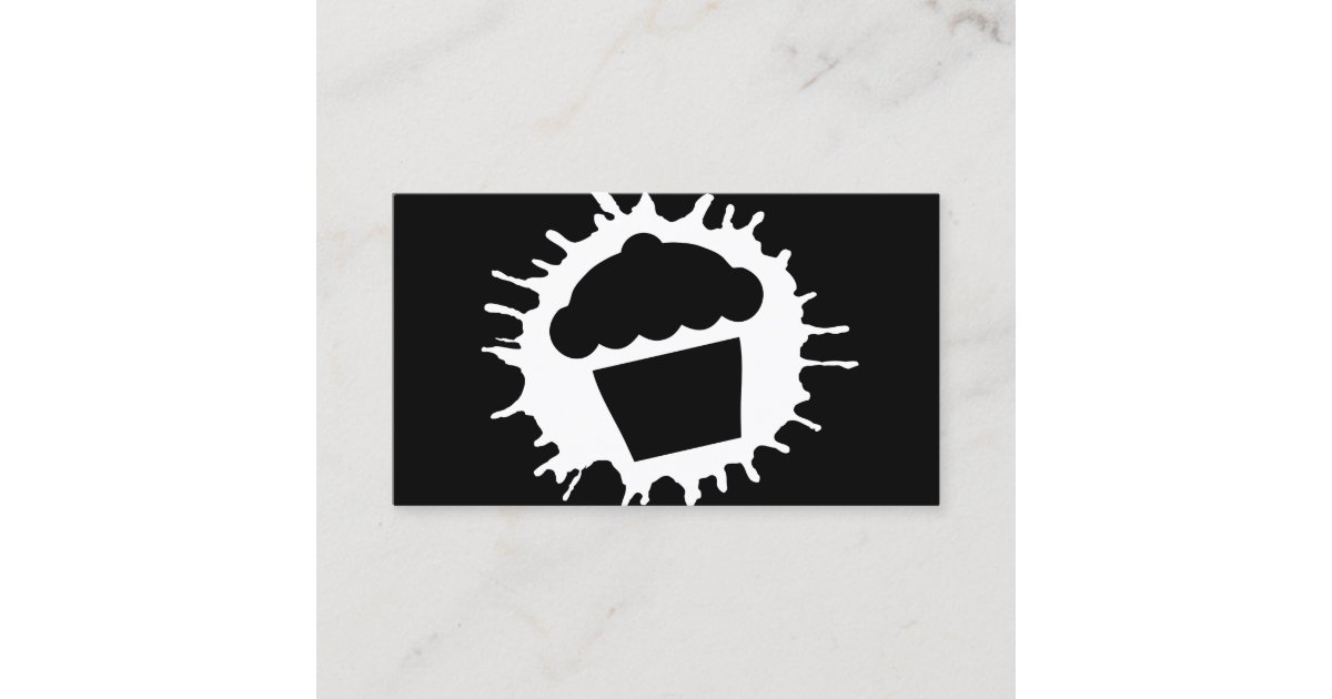 cupcake splatz black punch card | Zazzle