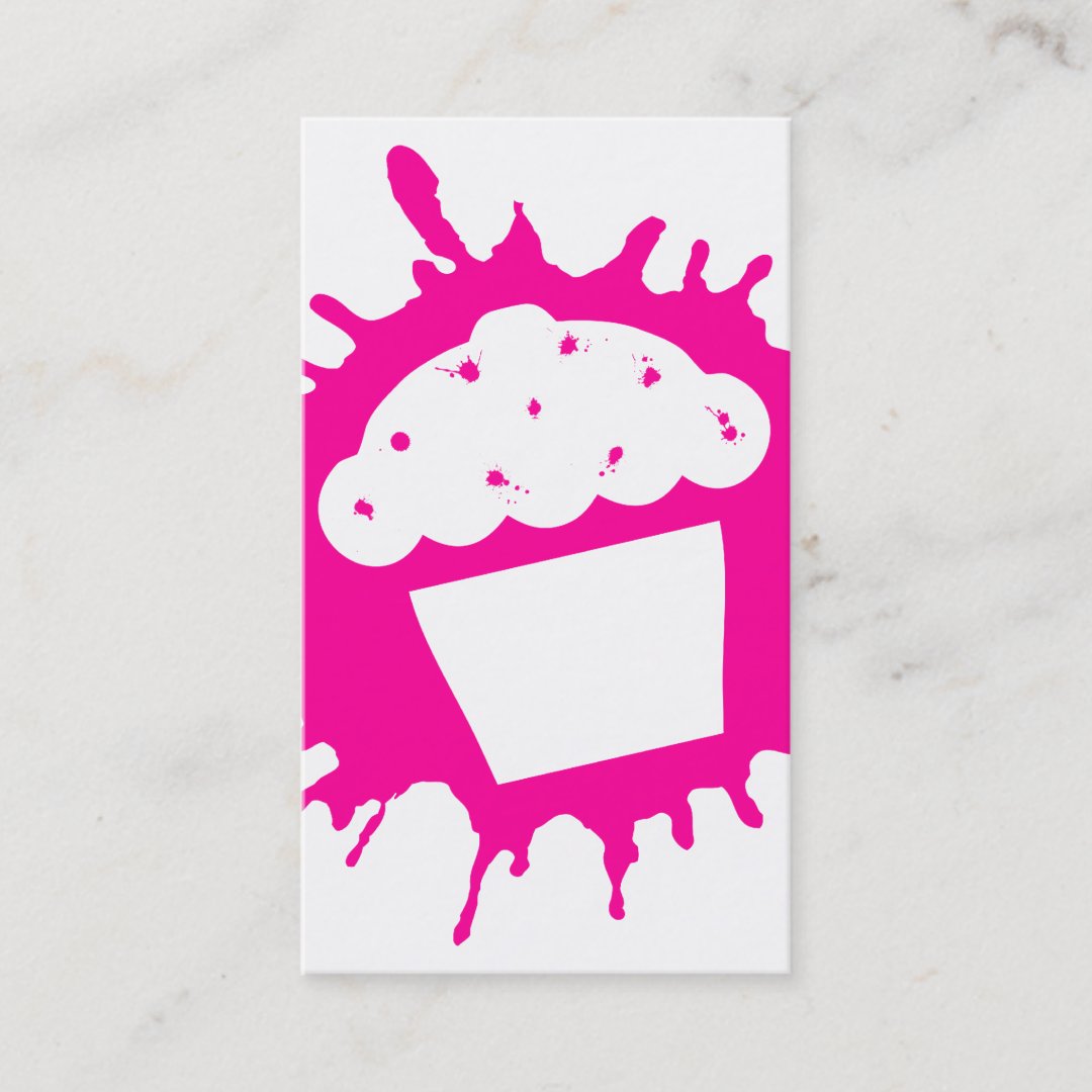 cupcake splatz business card | Zazzle