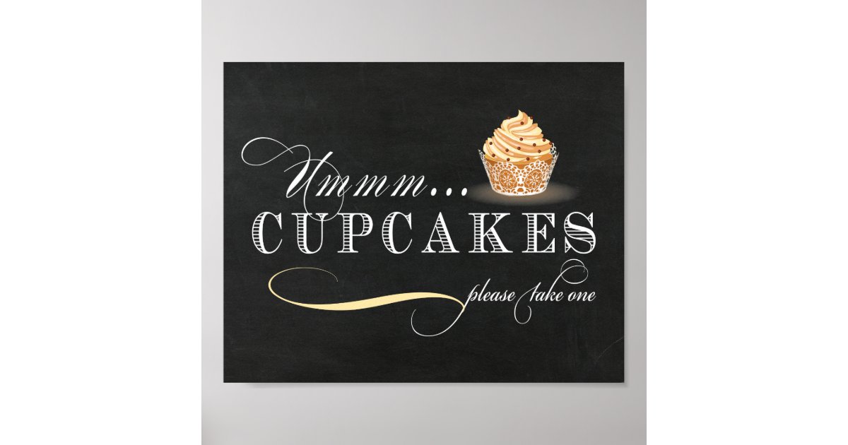 Cupcake Table Sign - Cupcake Bar Sign | Zazzle