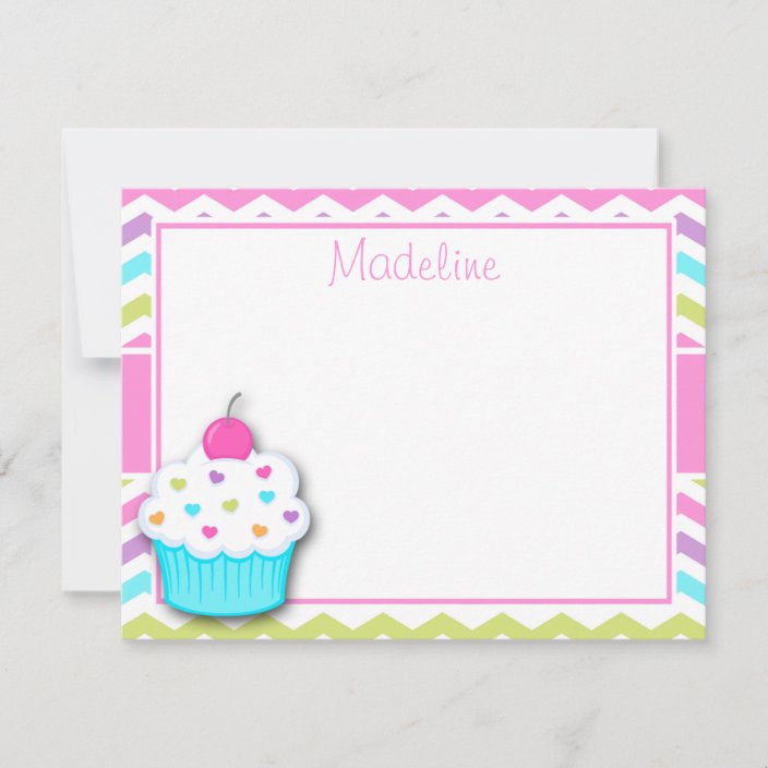 Cupcake Thank You Note, Cupcake Stationery Note Card | Zazzle.com