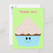 Cupcake Thank You Postcard | Zazzle