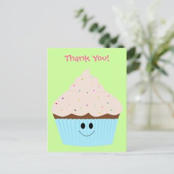Cupcake Thank You Postcard | Zazzle