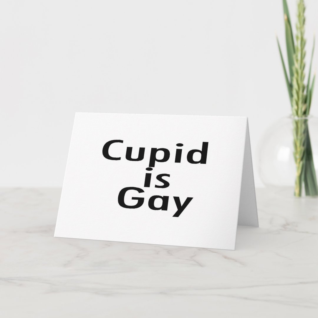 Cupid Is Gay Holiday Card | Zazzle