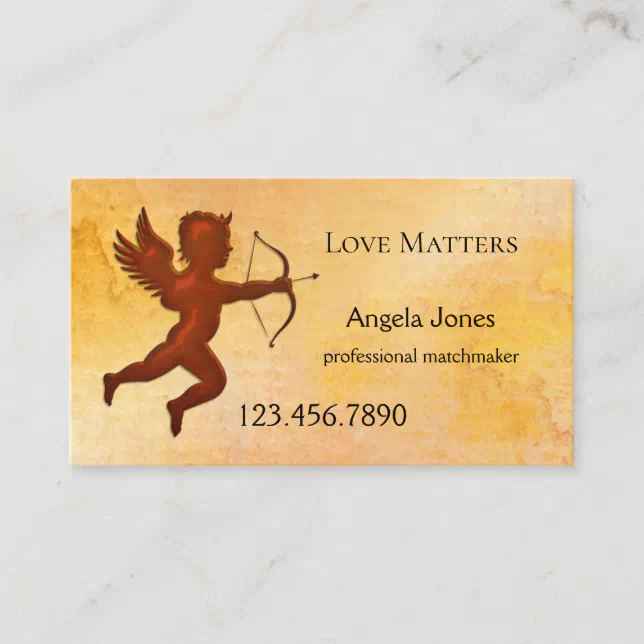 Cupid Matchmaker Appointment Business Card | Zazzle