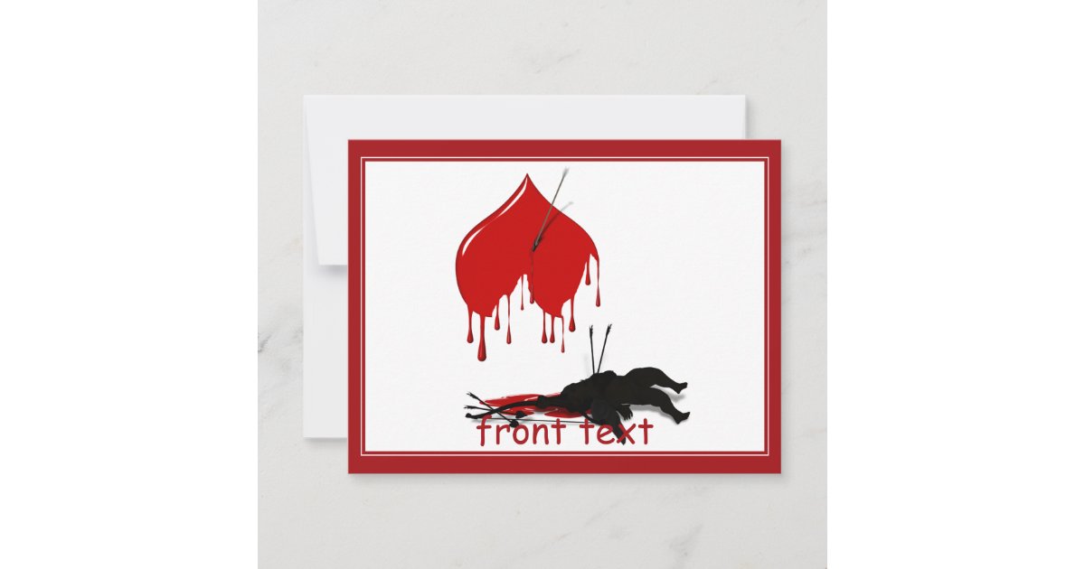 Cupid Shot Down (Anti-Valentine) Invitation | Zazzle