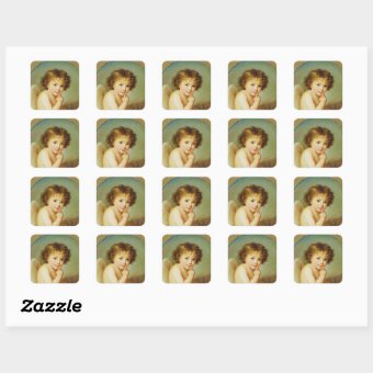 Cupid Square Sticker | Zazzle