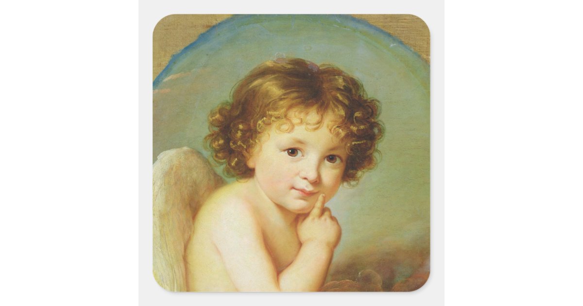 Cupid Square Sticker | Zazzle