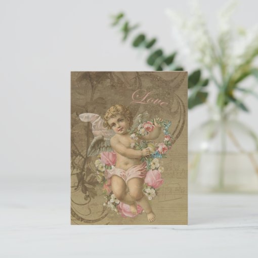 Cupid - Vintage Postcard | Zazzle