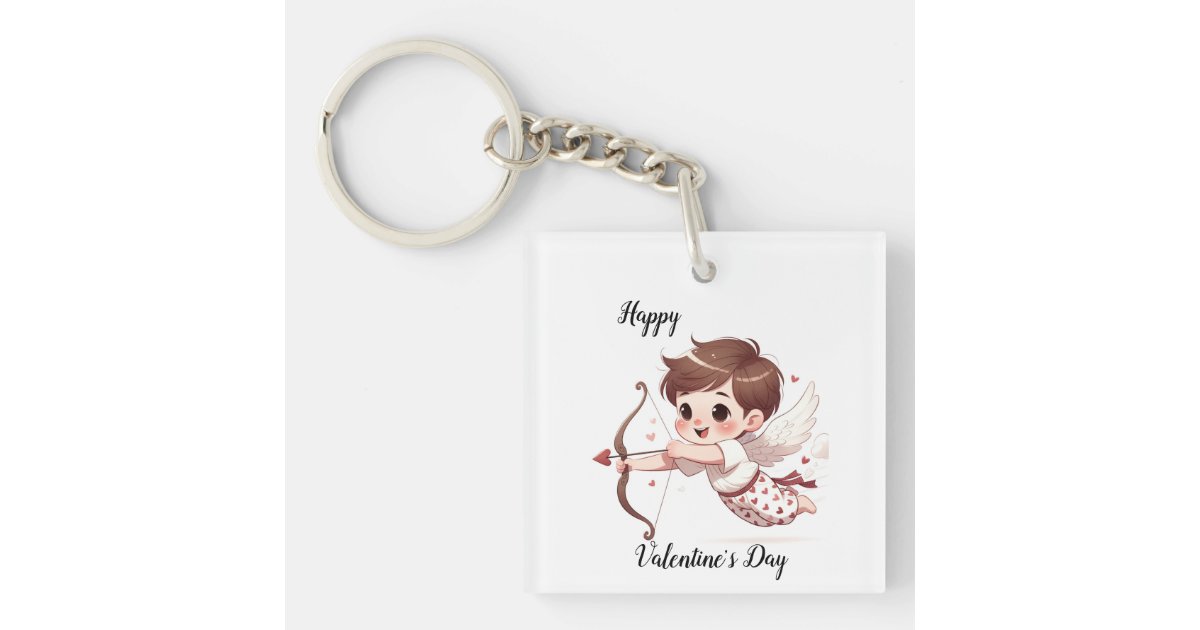 Cupid's Arrow Valentine's Day Keychain | Zazzle