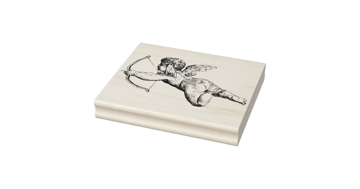 Cupid's Arrow - Vintage Illustration Rubber Stamp | Zazzle