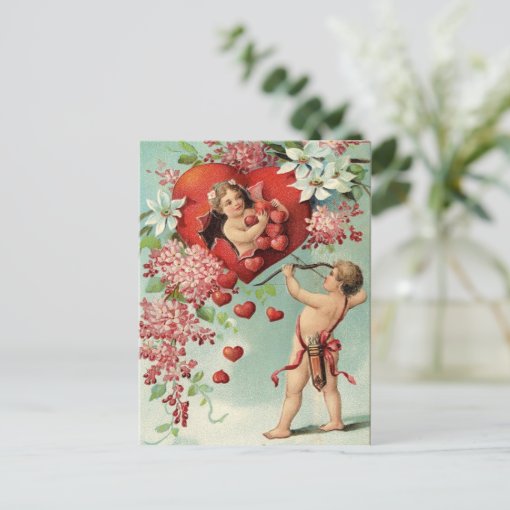 Cupid's Target Valentine Postcard | Zazzle