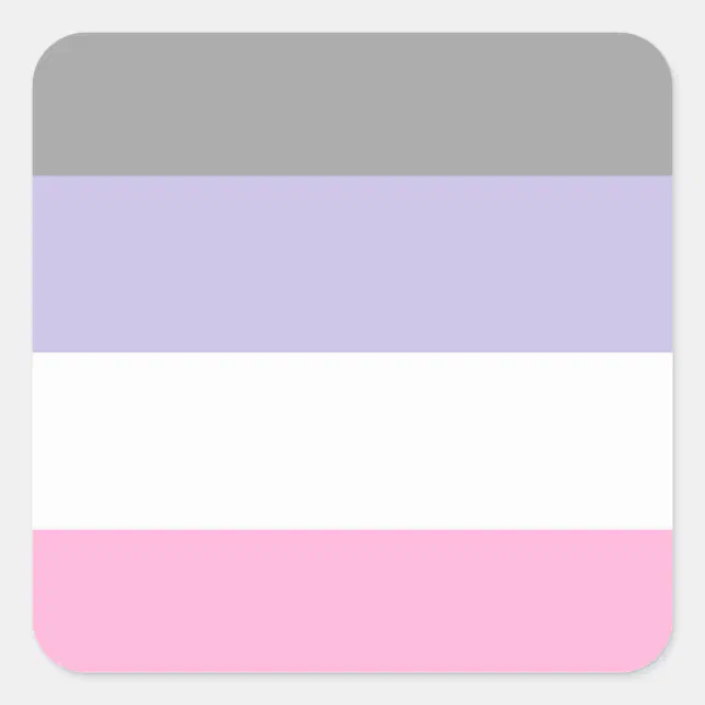 Cupioromantic Pride Flag Square Sticker | Zazzle