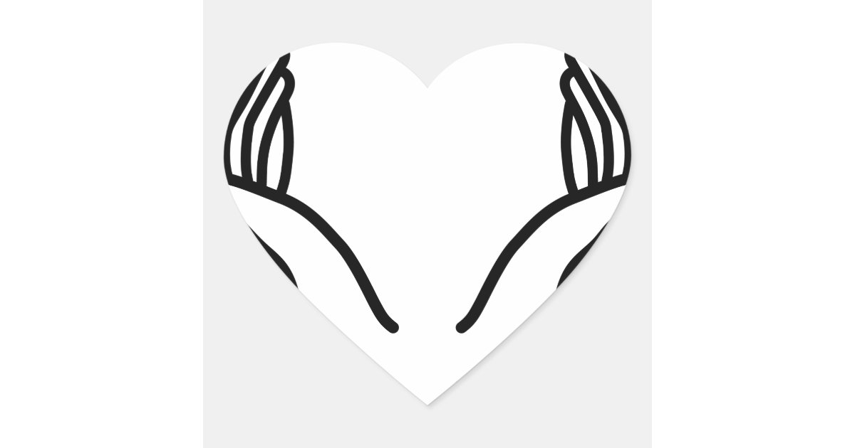 Cupped Hands Heart Sticker | Zazzle