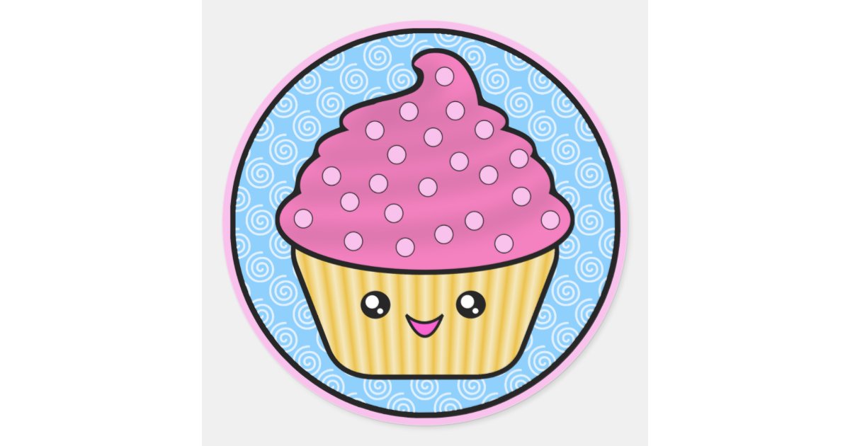Cuppy Cake Kawaii Stickers | Zazzle