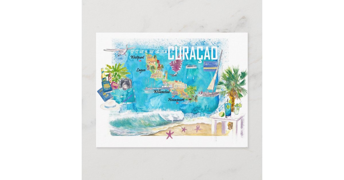 Curacao Dutch Antilles Caribbean Island Postcard | Zazzle