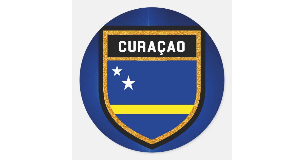 Curaçao Flag Classic Round Sticker | Zazzle