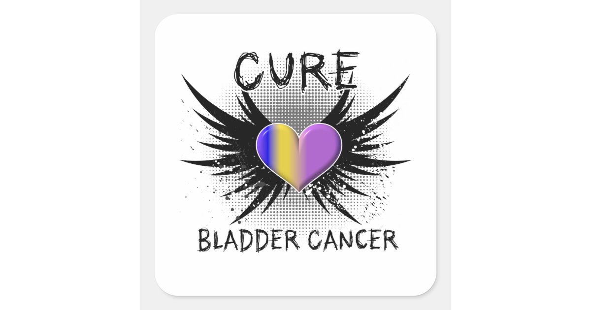 Cure Bladder Cancer Square Sticker | Zazzle