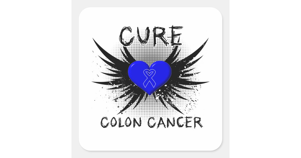 Cure Colon Cancer Square Sticker | Zazzle