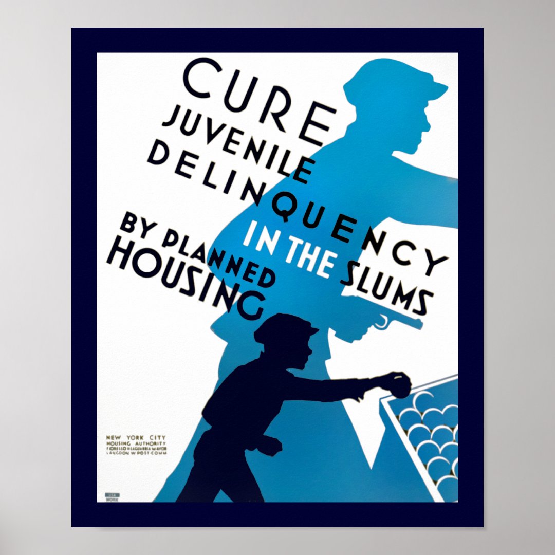 Cure Juvenile Delinquency in the Slums Poster | Zazzle