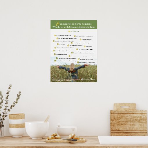 CureMyWife.com support for chronic illness & pain Poster | Zazzle