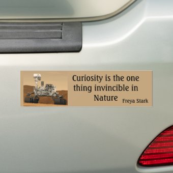 Curiosity Mars Rover Invincible NASA Bumper Sticke Bumper Sticker | Zazzle
