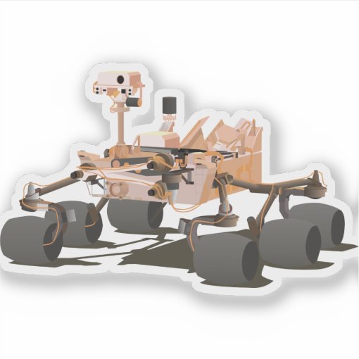 Curiosity Mars Rover Sticker | Zazzle