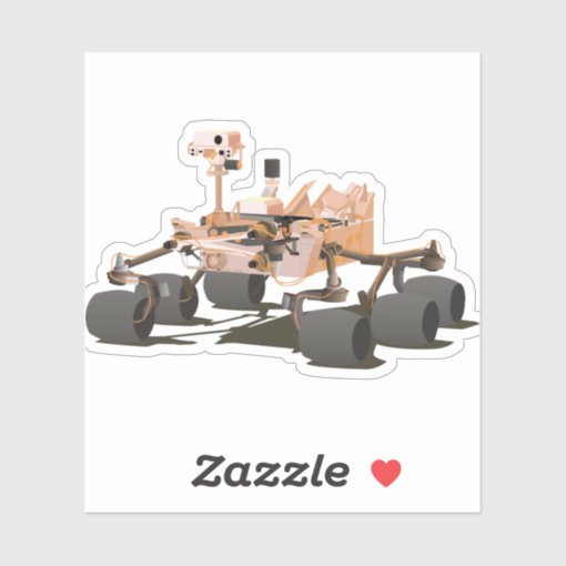Curiosity Mars Rover Sticker | Zazzle