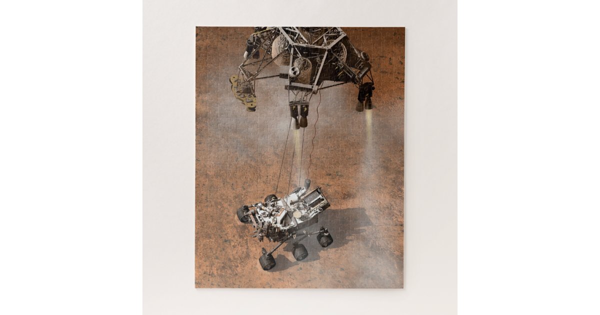 Curiosity Rover Landing On The Martian Surface. Jigsaw Puzzle | Zazzle