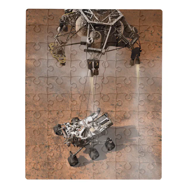 Curiosity Rover Landing On The Martian Surface. Jigsaw Puzzle | Zazzle