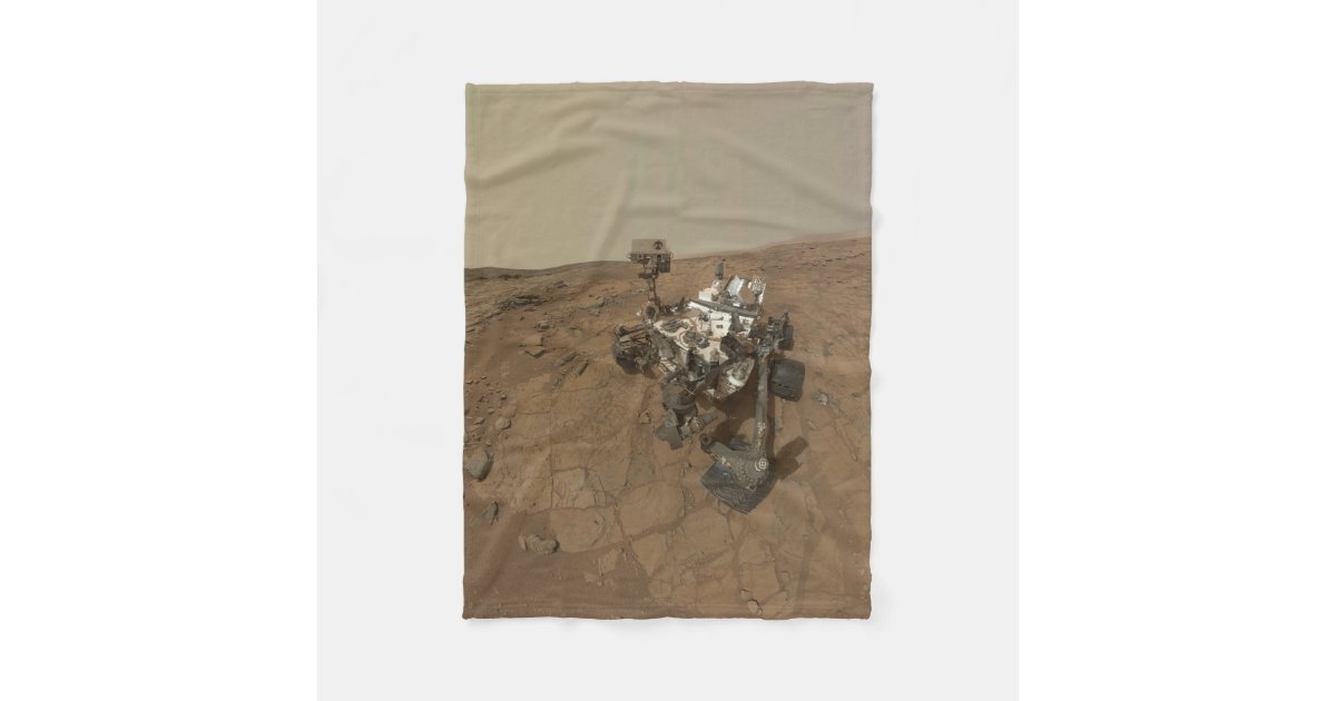 Curiosity Rover On The Surface Of Mars. Fleece Blanket | Zazzle