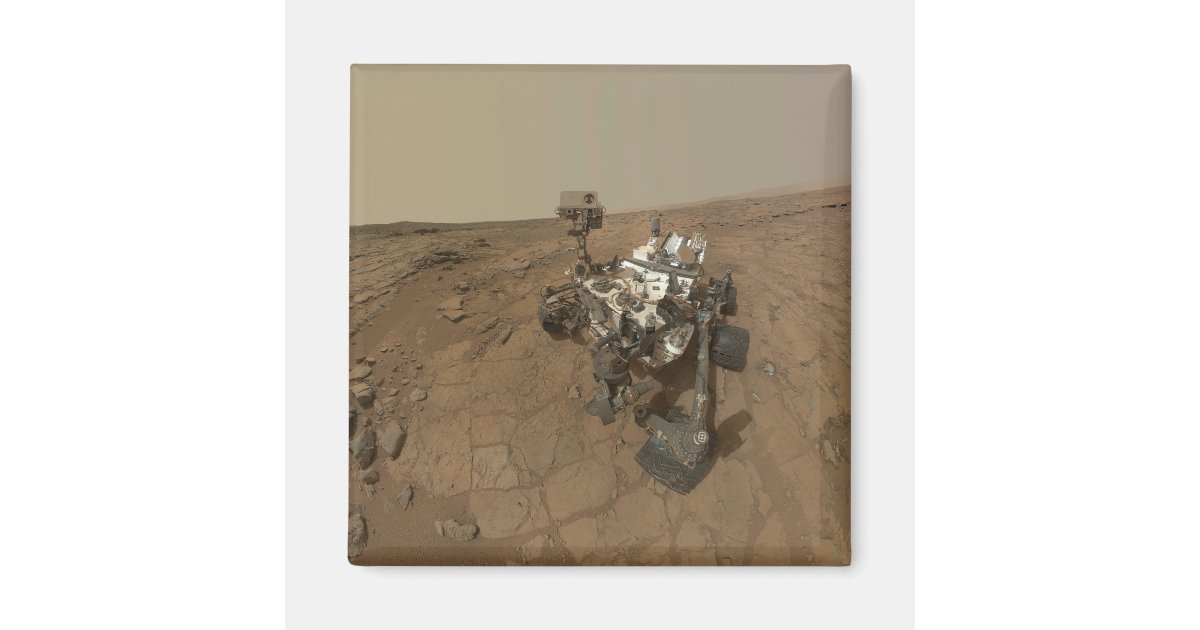 Curiosity Rover On The Surface Of Mars. Magnet | Zazzle