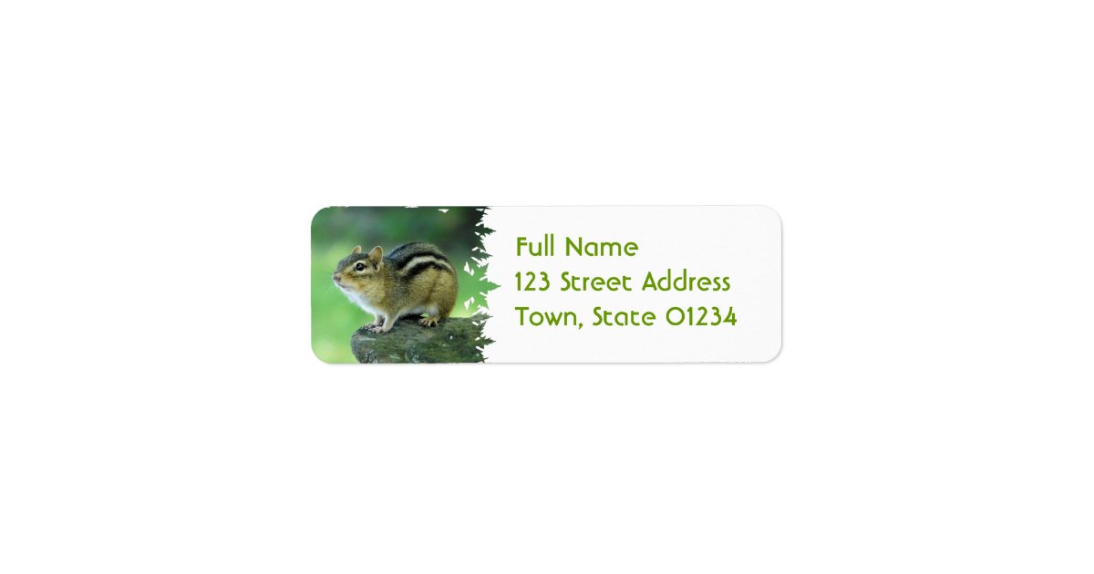 Curious Chipmunk Mailing Labels | Zazzle