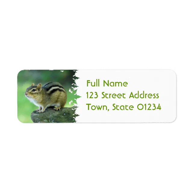 Curious Chipmunk Mailing Labels | Zazzle