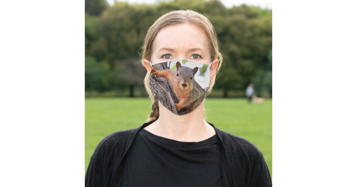 Curious Squirrel II Face Mask | Zazzle
