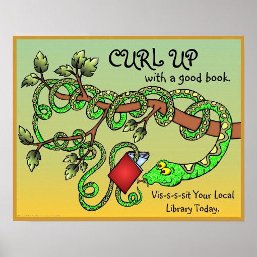 Curl Up With A Good Book Poster | Zazzle