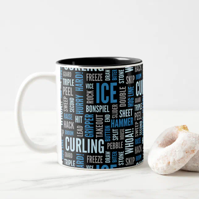 Curling Lingo Coffee Mug - Blue and Black | Zazzle