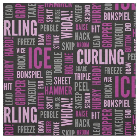 Curling Lingo Fabric - Green and Blue | Zazzle.com