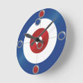 Curling rings wall clock | Zazzle