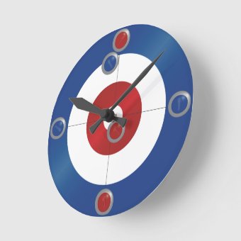Curling rings wall clock | Zazzle