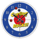 Curling rings wall clock | Zazzle.com